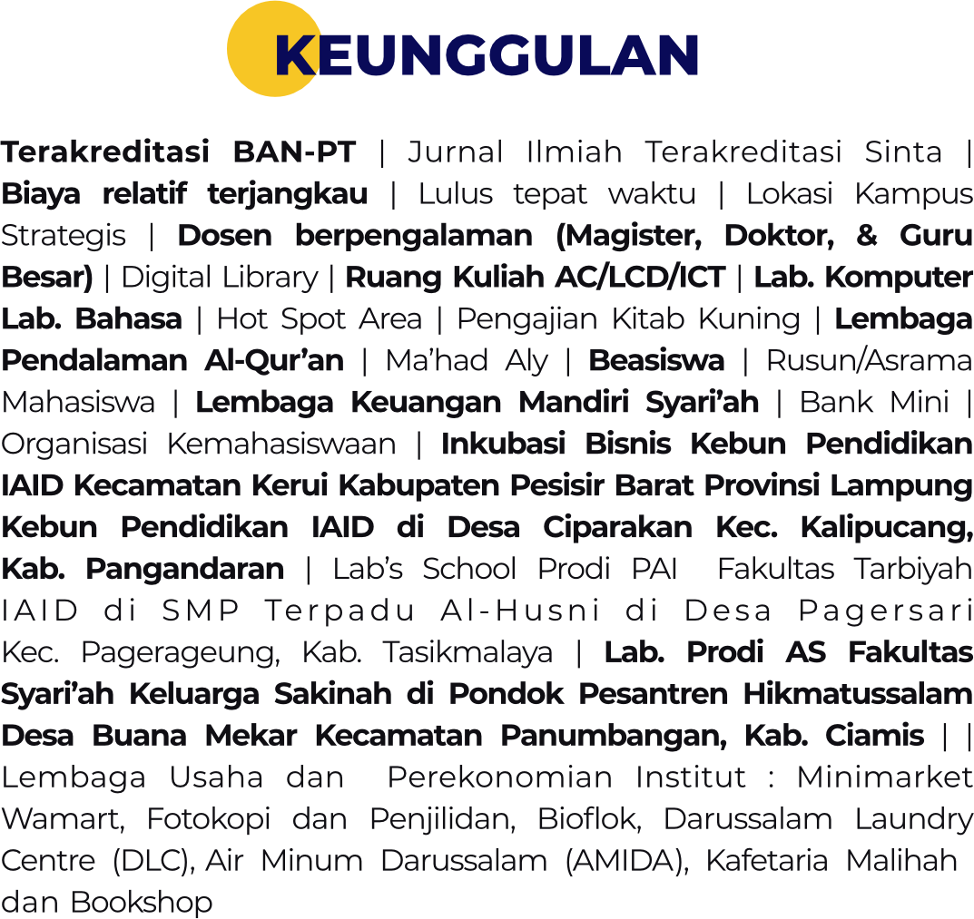 Penerimaan Mahasiswa Baru – Universitas Islam Darussalam Ciamis